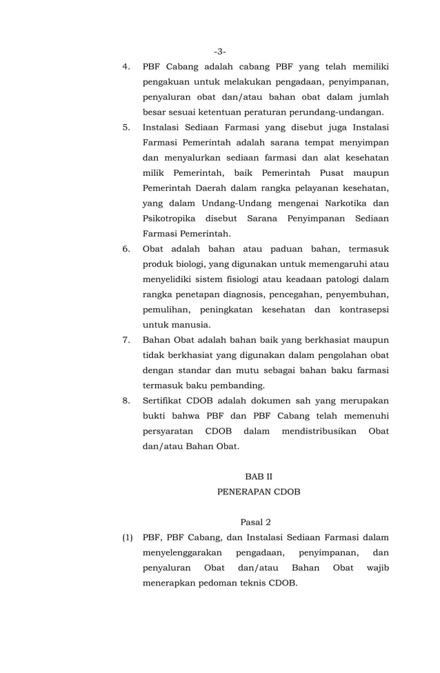 CDOB Cara Distribusi Obat yang Baik Peraturan BPOM | PDF