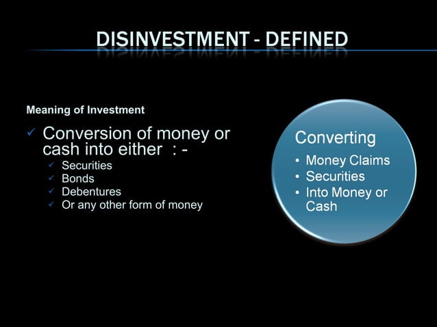 Disinvestment in India- Process & Methods | PPT