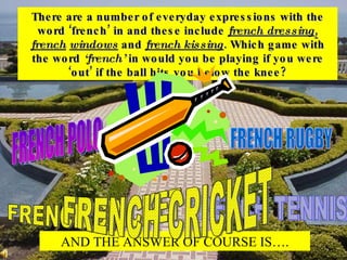 FRENCH QUIZ GAME | PPT