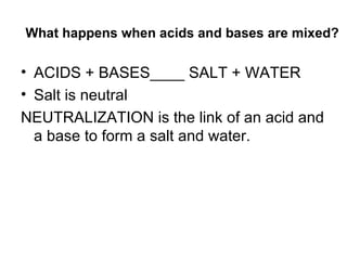 ACIDS AND BASES | PPT | Chemistry | Science