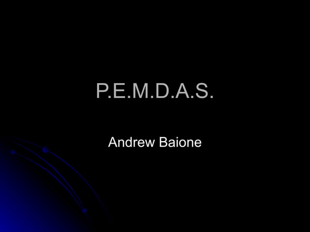 pemdas | PPT