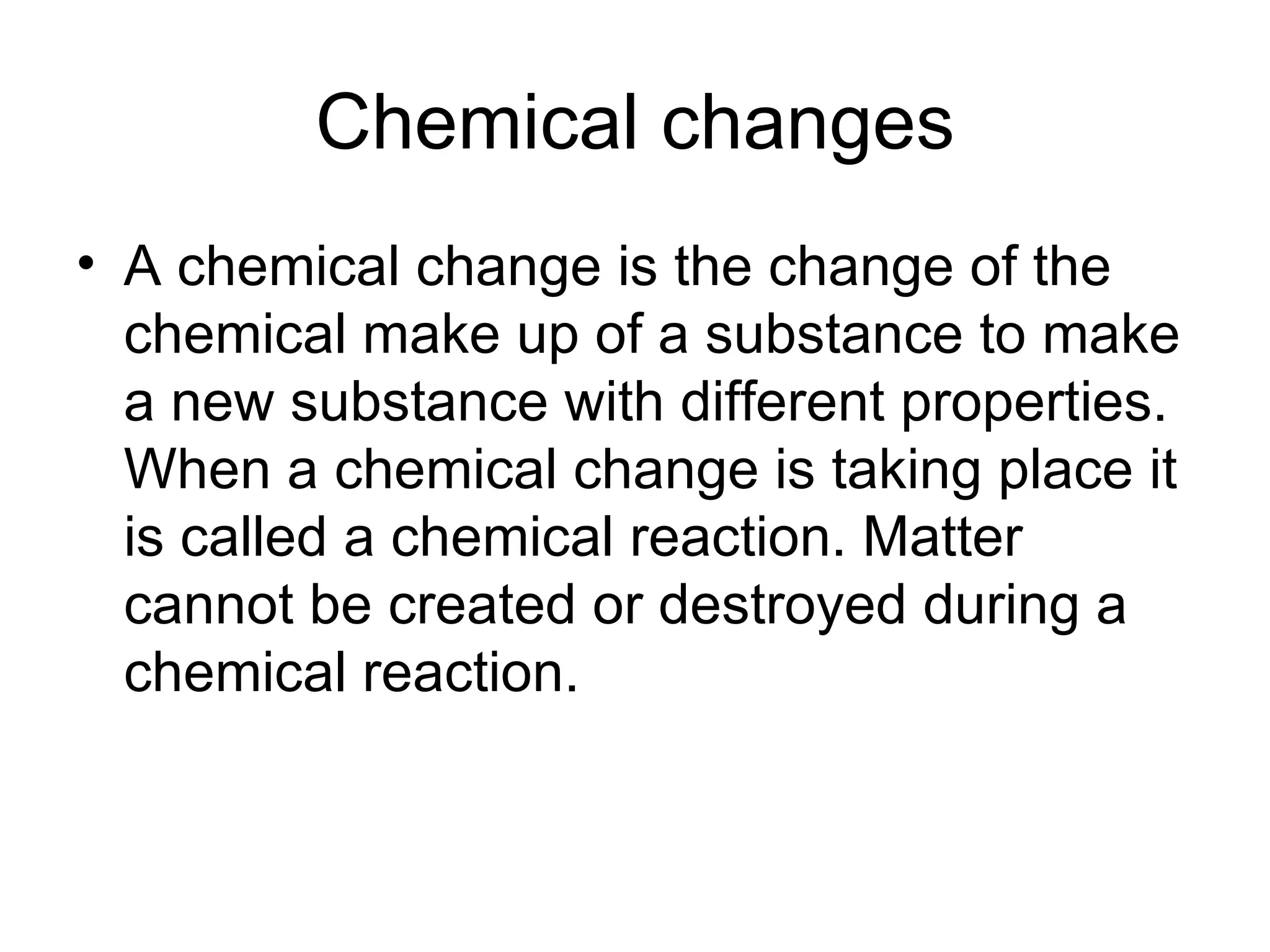 physical and chemical changes | PPT