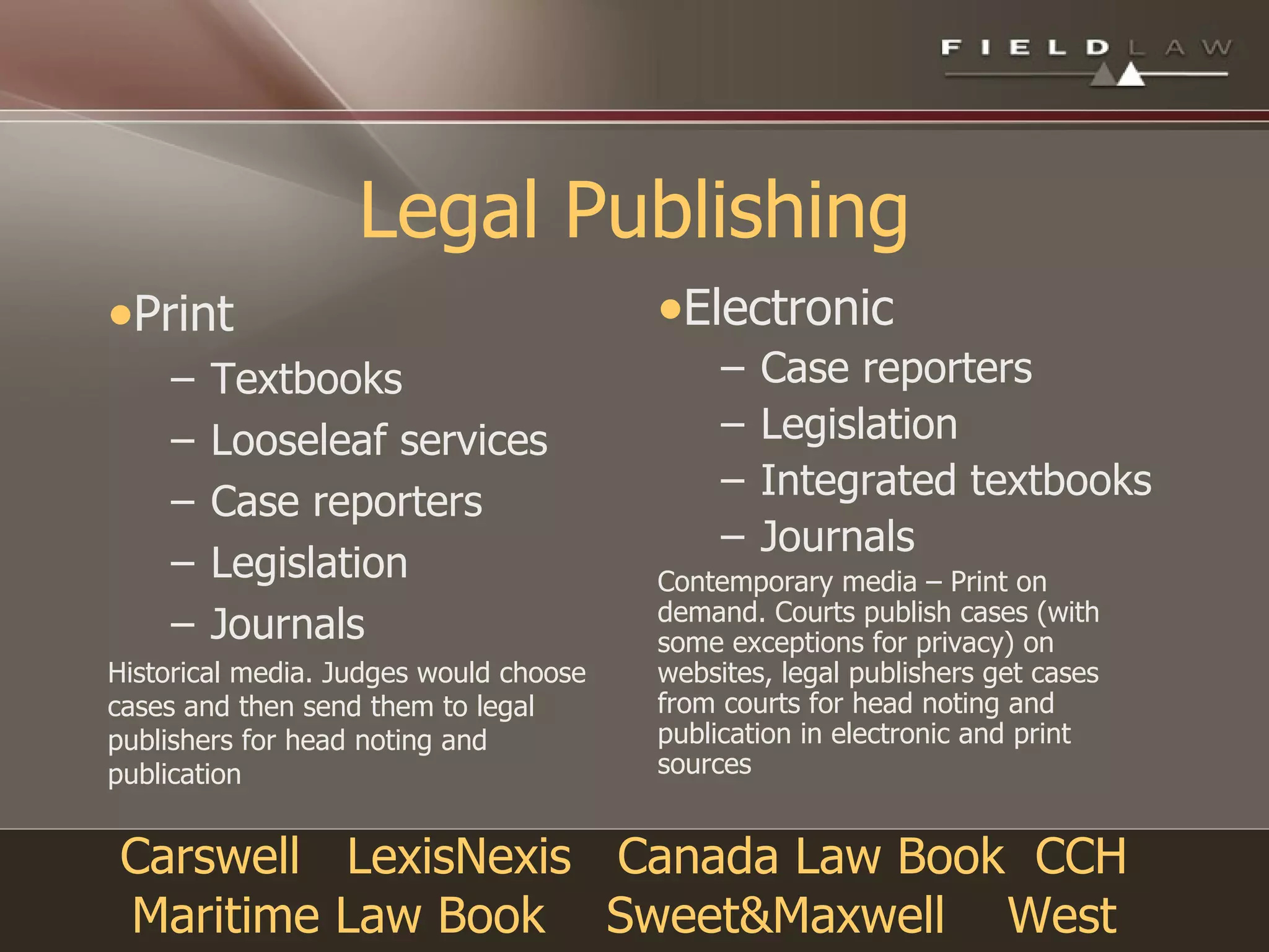 Legal Research - Case law basics | PPS