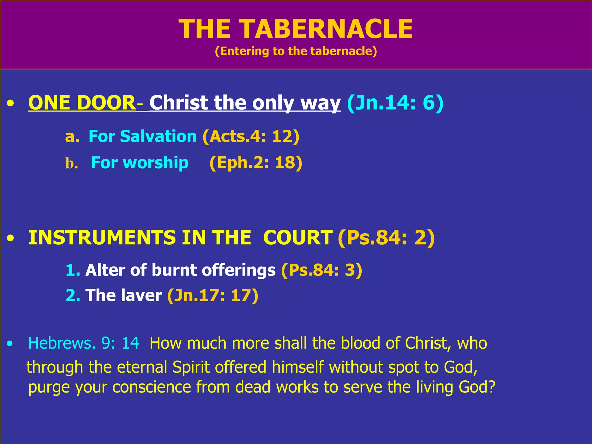 TABERNACLE | PPT