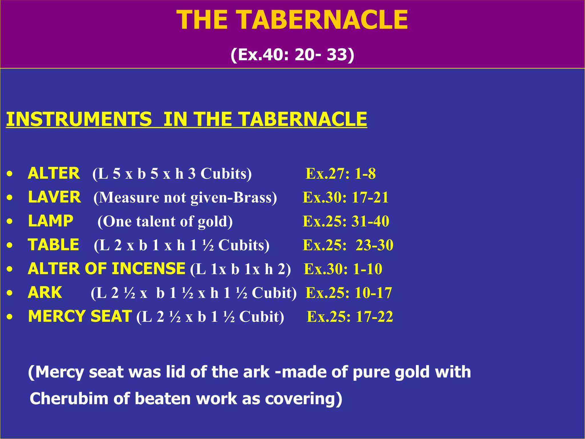 TABERNACLE | PPT