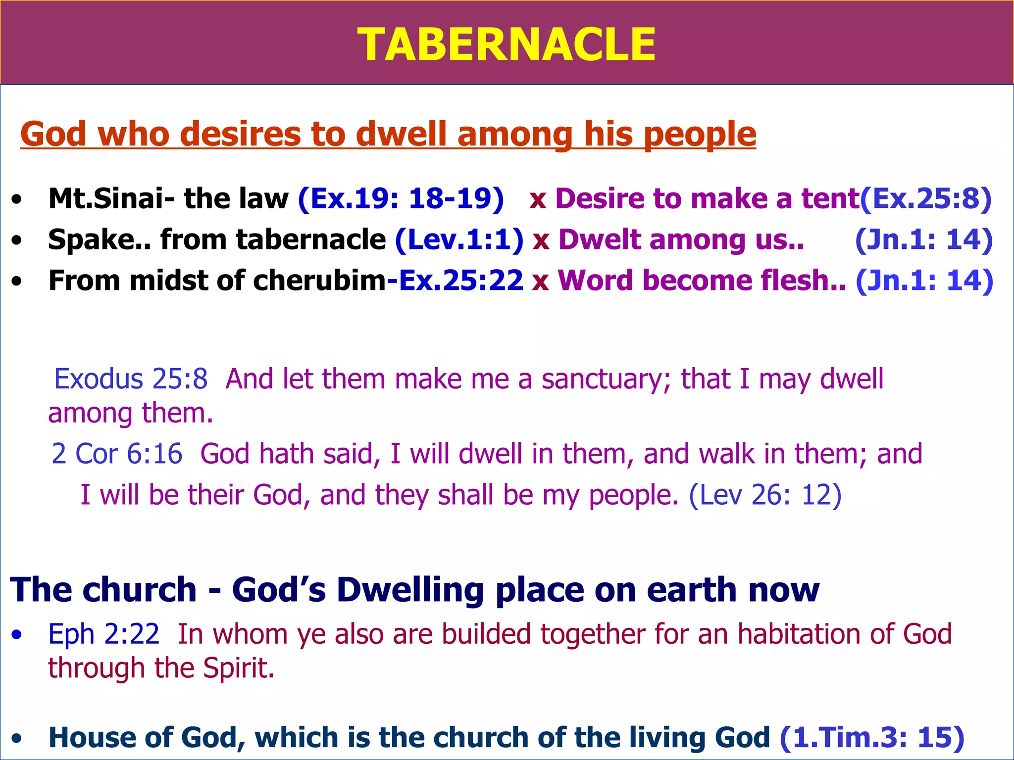 TABERNACLE | PPT