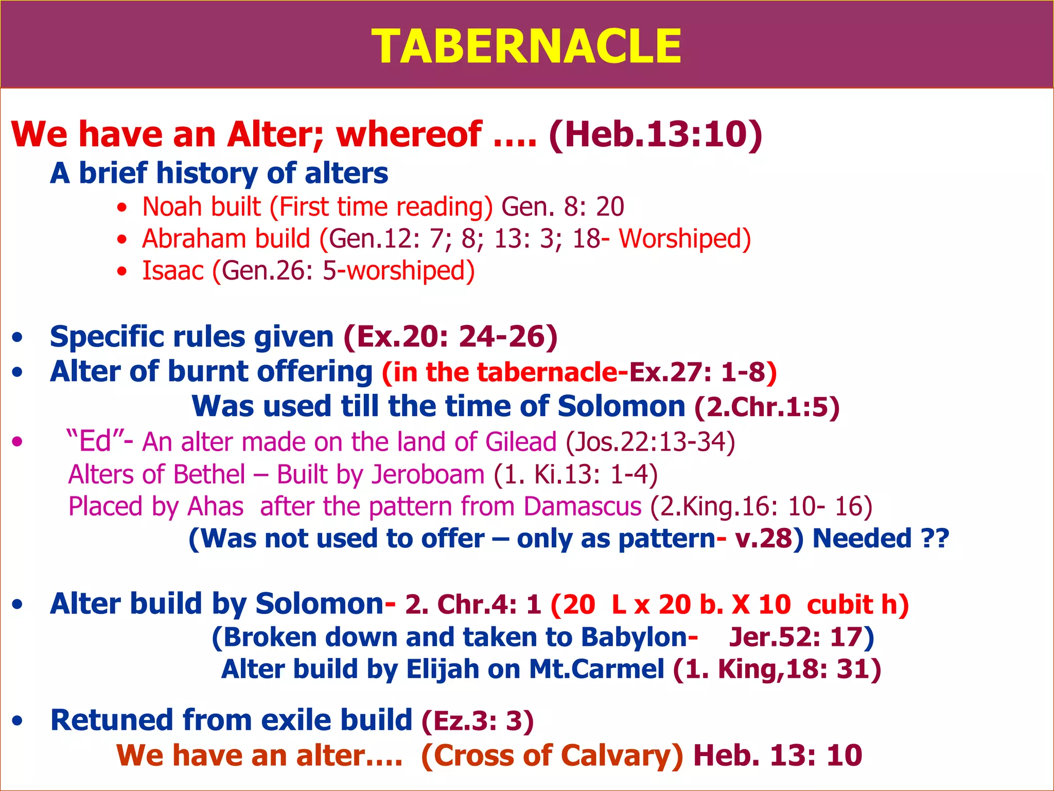TABERNACLE | PPT