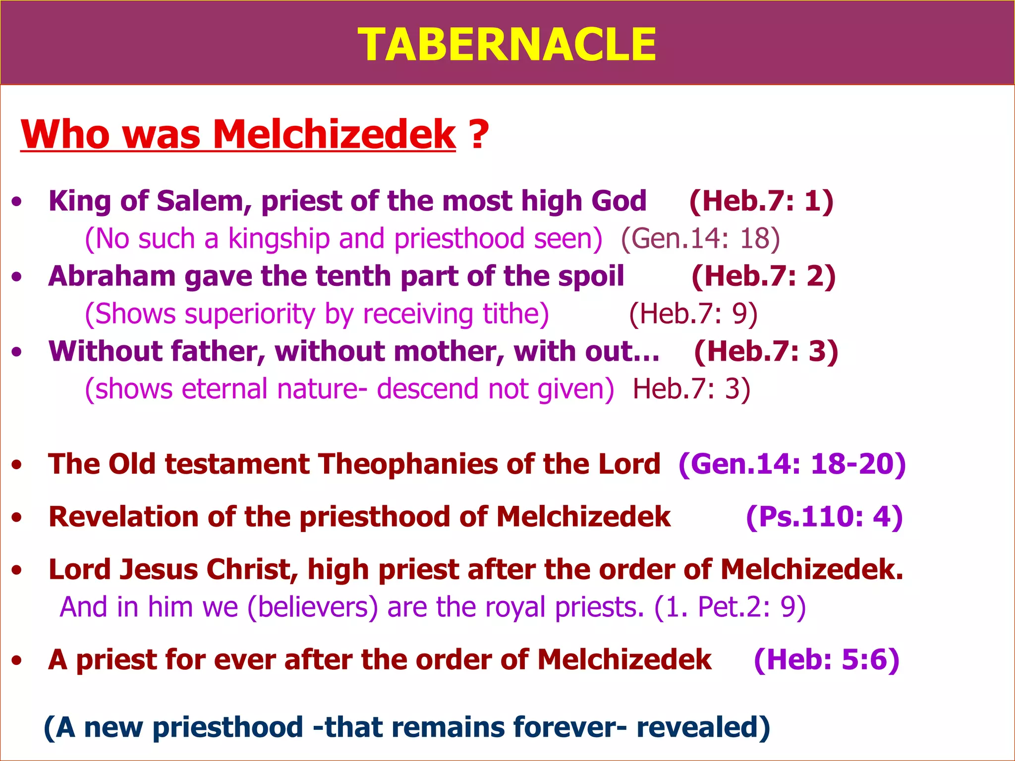 TABERNACLE | PPT