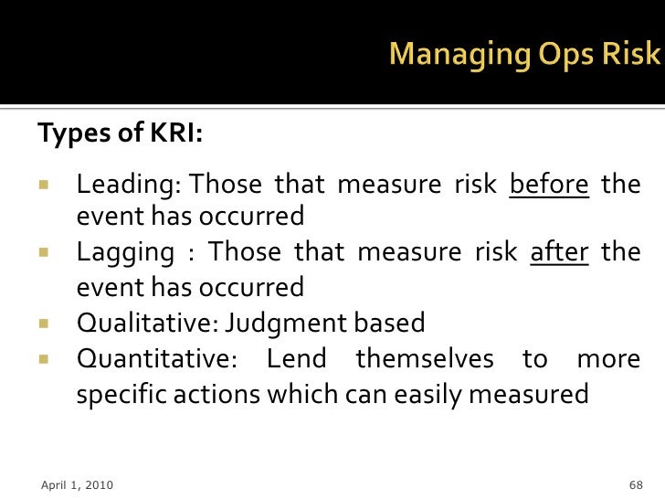Operational Risk Management