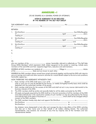 Self Helf Group Training Manual - Nabard | PDF