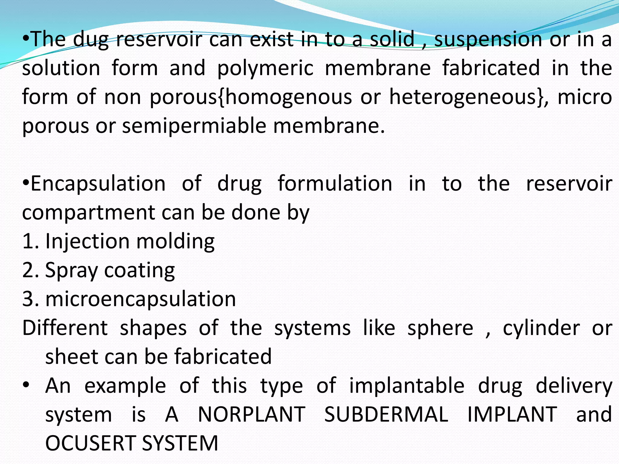 Implantable Drug Delivery System | PPTX
