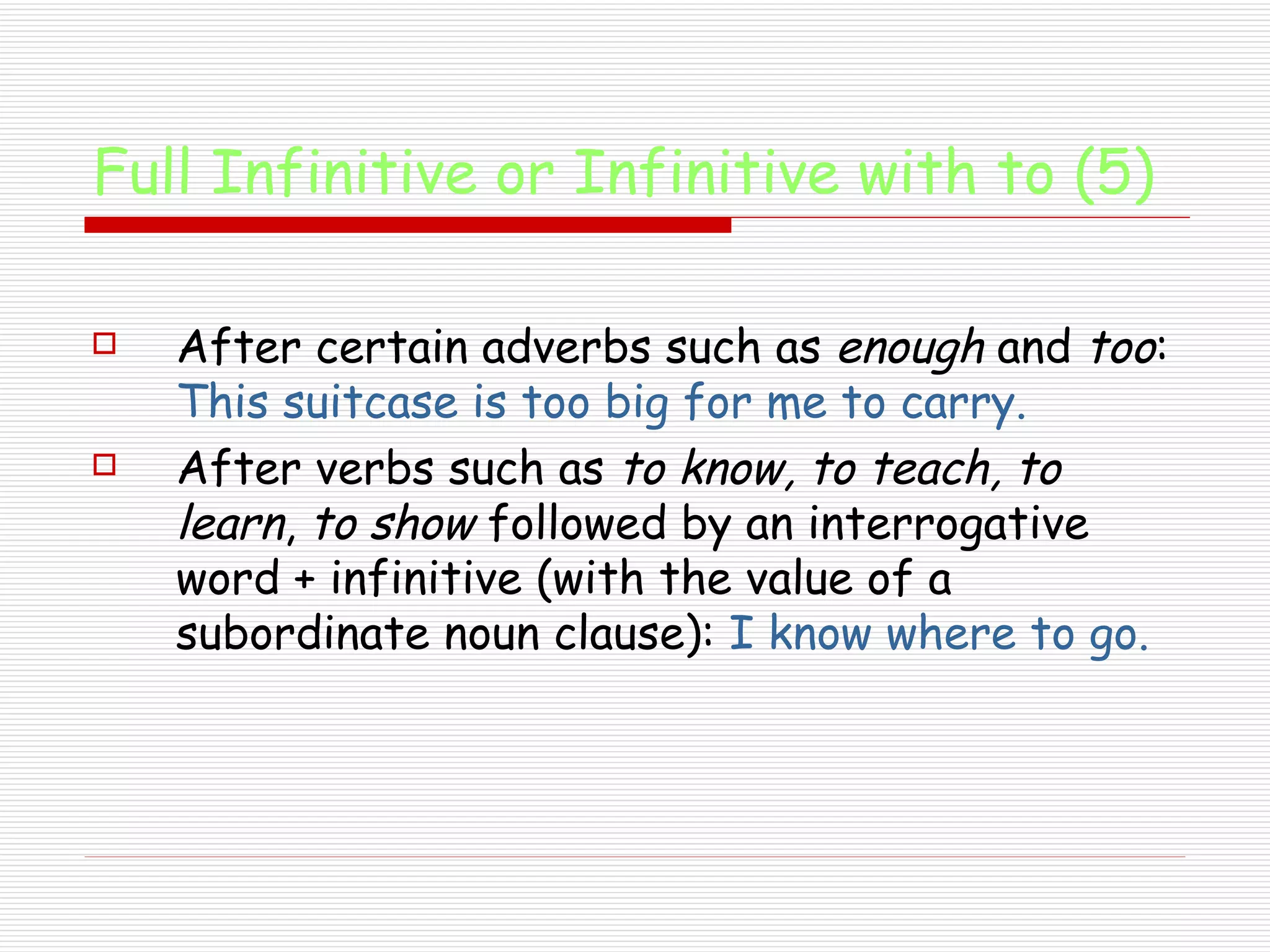 Gerunds and Infinitives | PPT