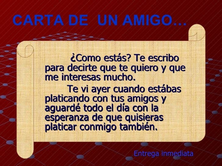 Carta Aun Amigo Imagui