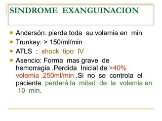SHOCK HIPOVOLEMICO EN MEDICINA INTERNA Dr.Luis Troncoso Castro | PPT