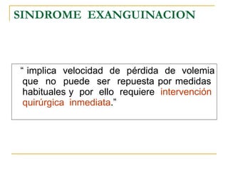 SHOCK HIPOVOLEMICO EN MEDICINA INTERNA Dr.Luis Troncoso Castro | PPT