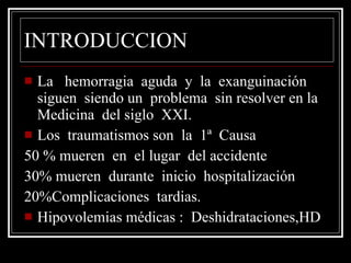 SHOCK HIPOVOLEMICO EN MEDICINA INTERNA Dr.Luis Troncoso Castro | PPT