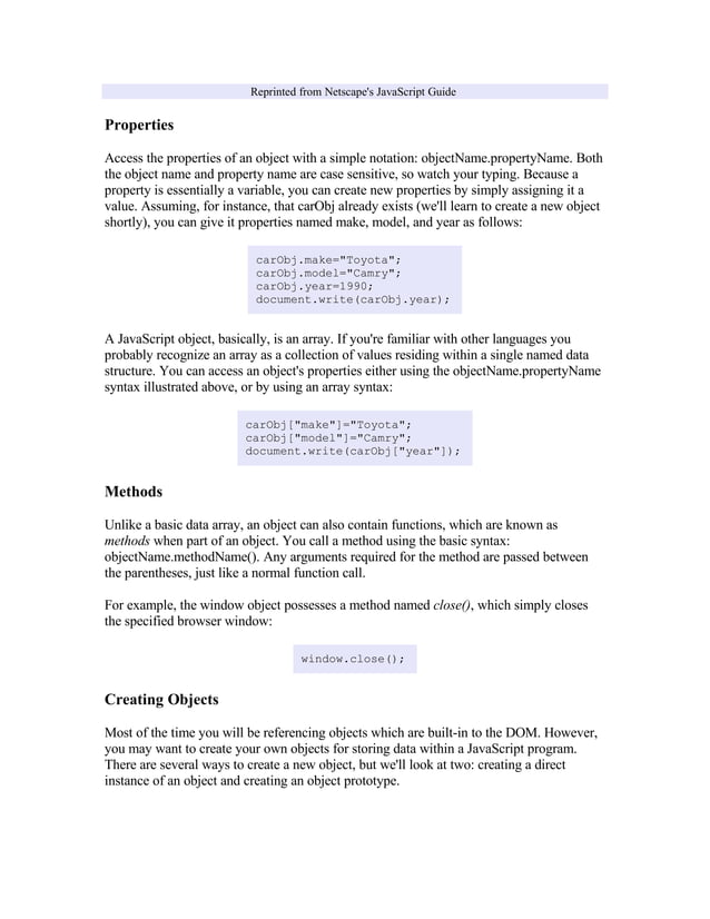 Java Script Language Tutorial | DOC