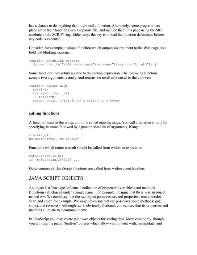 Java Script Language Tutorial | DOC