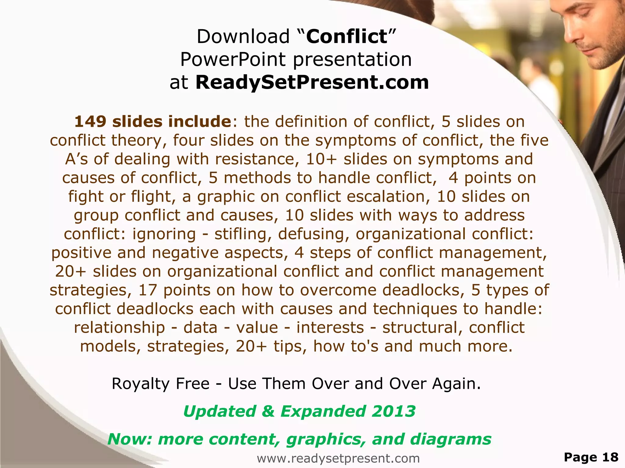Conflict PowerPoint PPT Content Modern Sample | PPT
