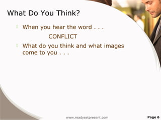 Conflict PowerPoint PPT Content Modern Sample | PPT | War and Conflicts