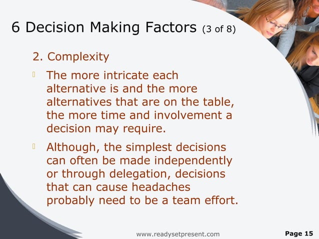 Decision Making PowerPoint PPT Content Modern Sample | PPT | Business ...