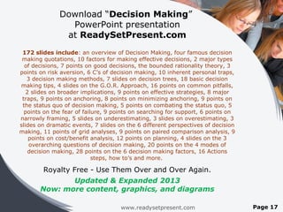 Decision Making PowerPoint PPT Content Modern Sample | PPT