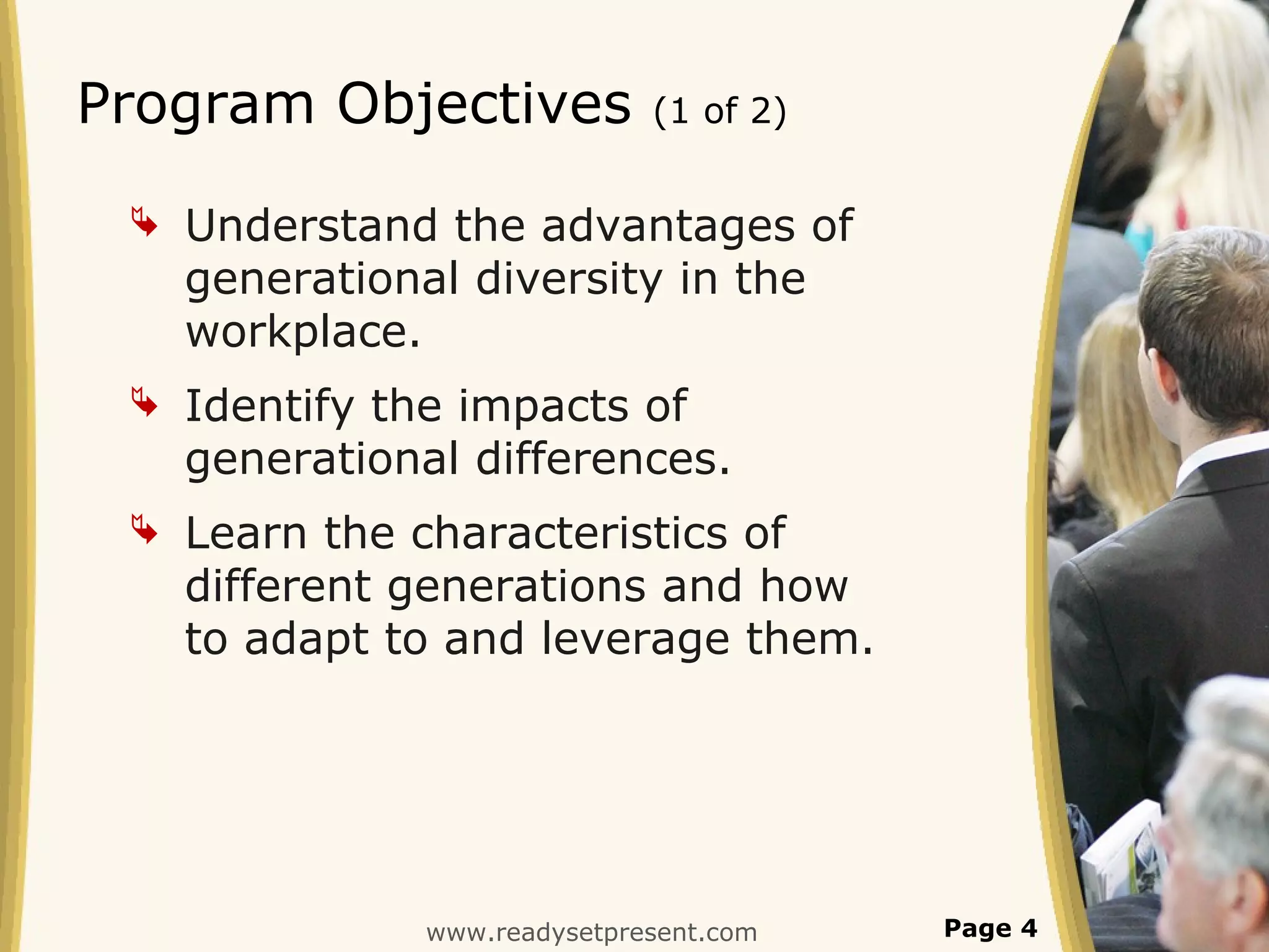 Generations at Work PowerPoint PPT Content Modern Sample | PPT