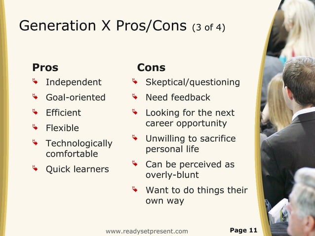 Generations at Work PowerPoint PPT Content Modern Sample | PPT