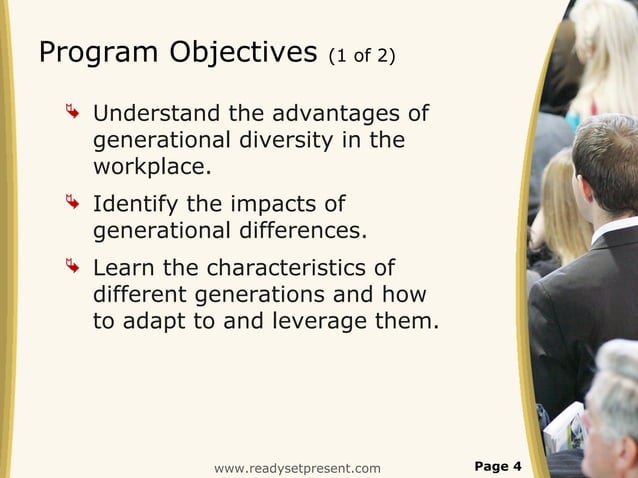 Generations at Work PowerPoint PPT Content Modern Sample | PPT