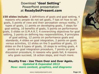 Goal Setting PowerPoint PPT Content Modern Sample | PPT