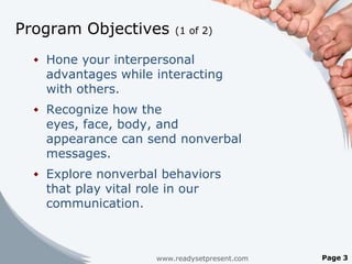 Non-Verbal Communication PowerPoint PPT Content Modern Sample | PPT