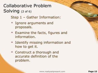 Problem Solving PowerPoint PPT Content Modern Sample | PPT