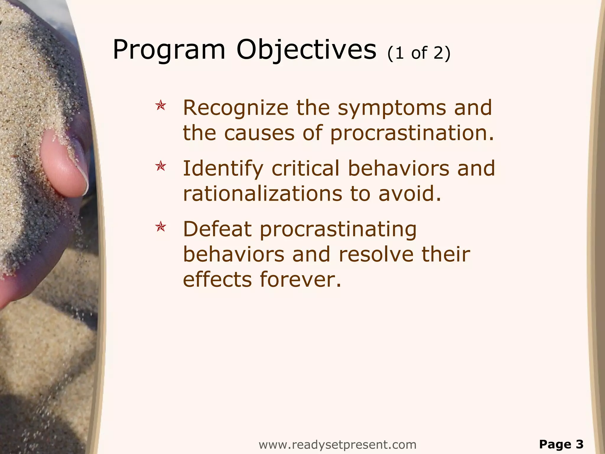 Procrastination Powerpoint Ppt Content Modern Sample Ppt