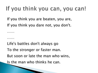 My Reflection on Self-Efficacy | PPT