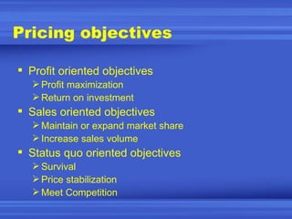 Pricing strategy | PPT