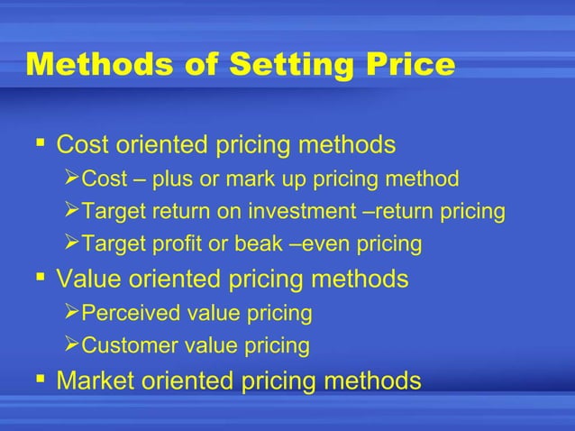 Pricing strategy | PPT