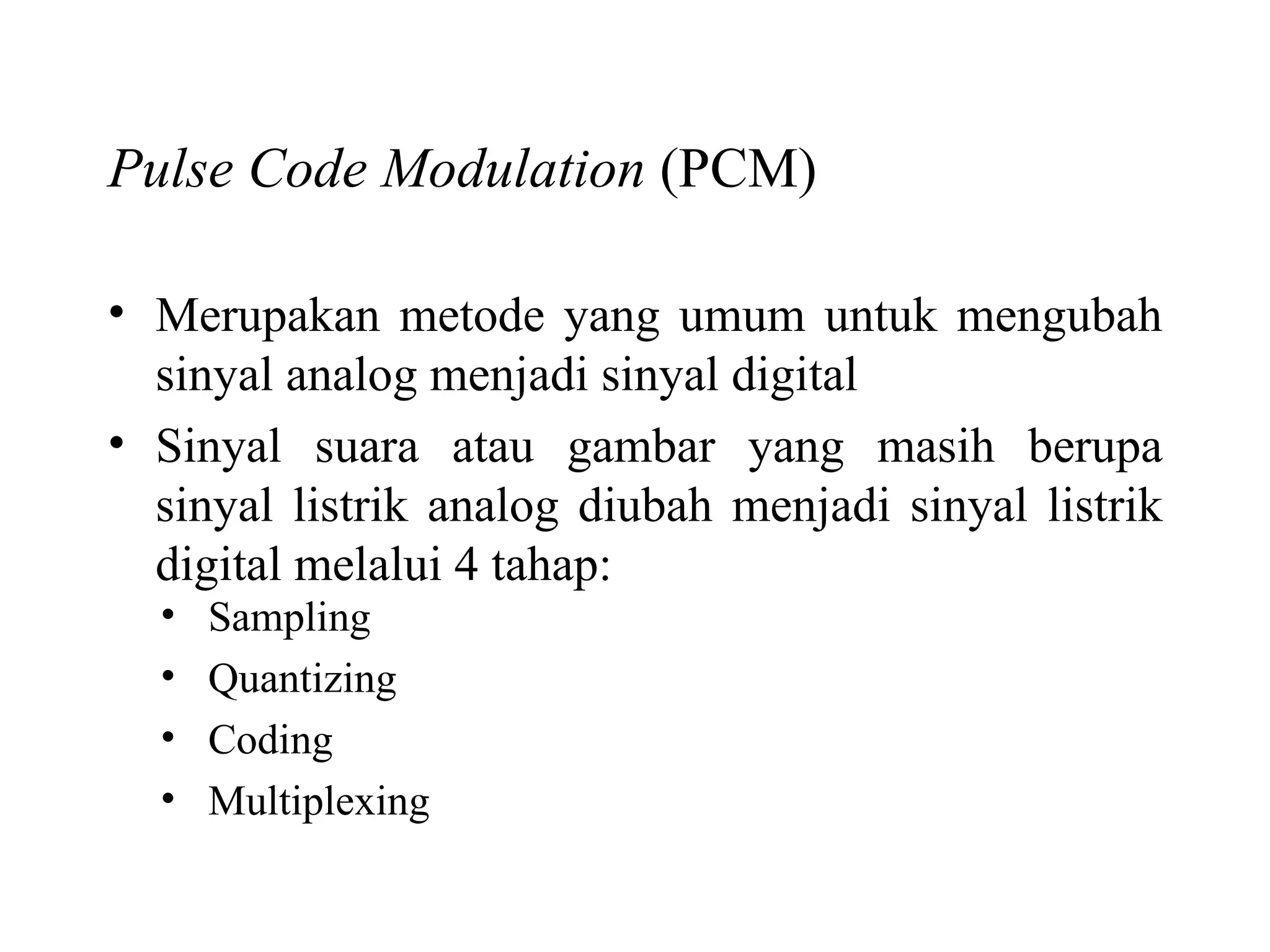 about Pulse Code Modulation | PPS
