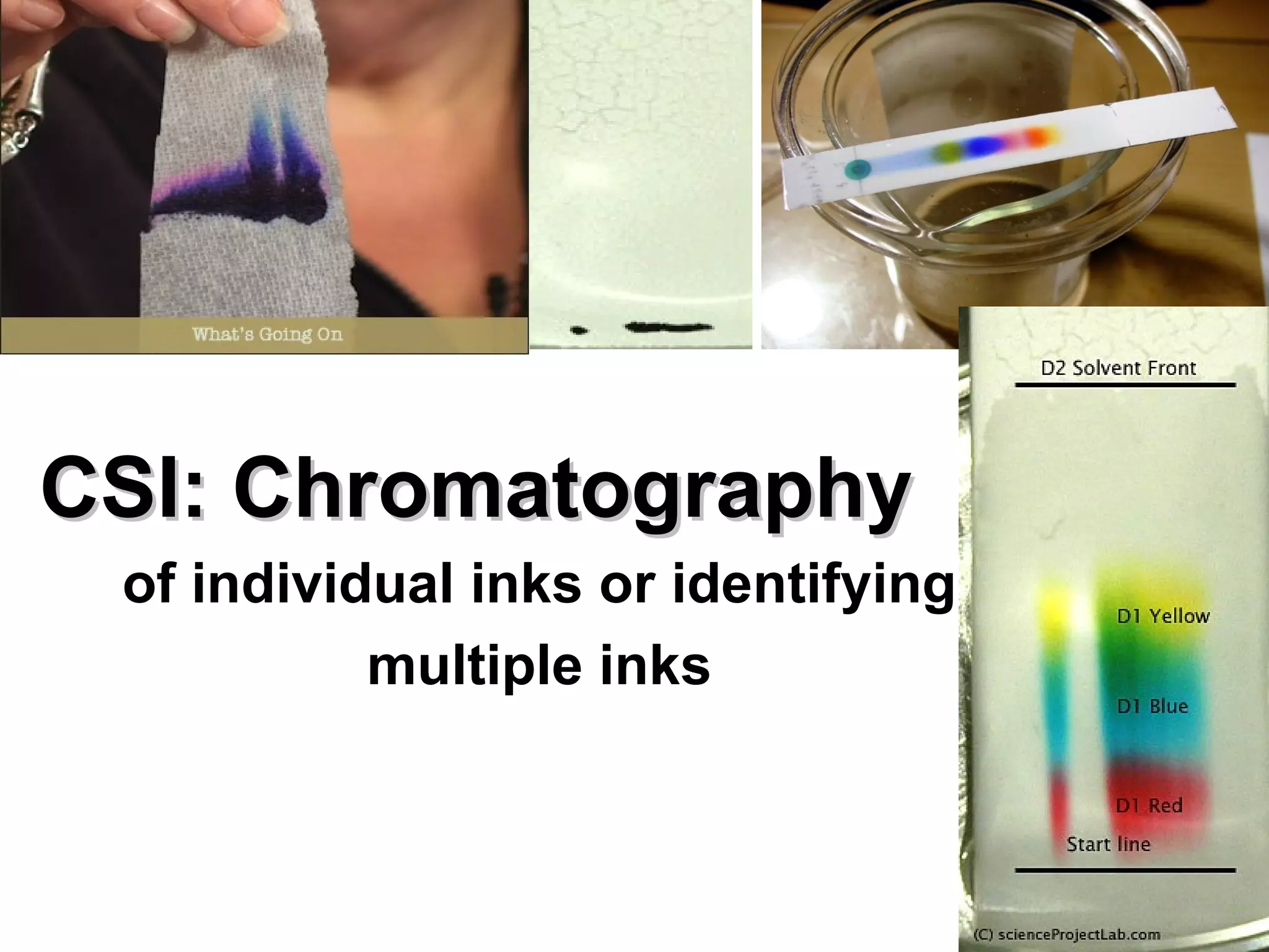 CSI: Ink Chromatography & 3 mini labs | PPT