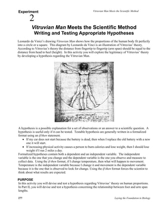 vintruvian man meets the scientific method | PDF