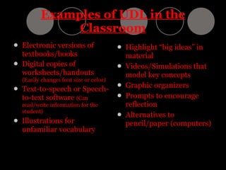 Universal Design for Learning | PPT