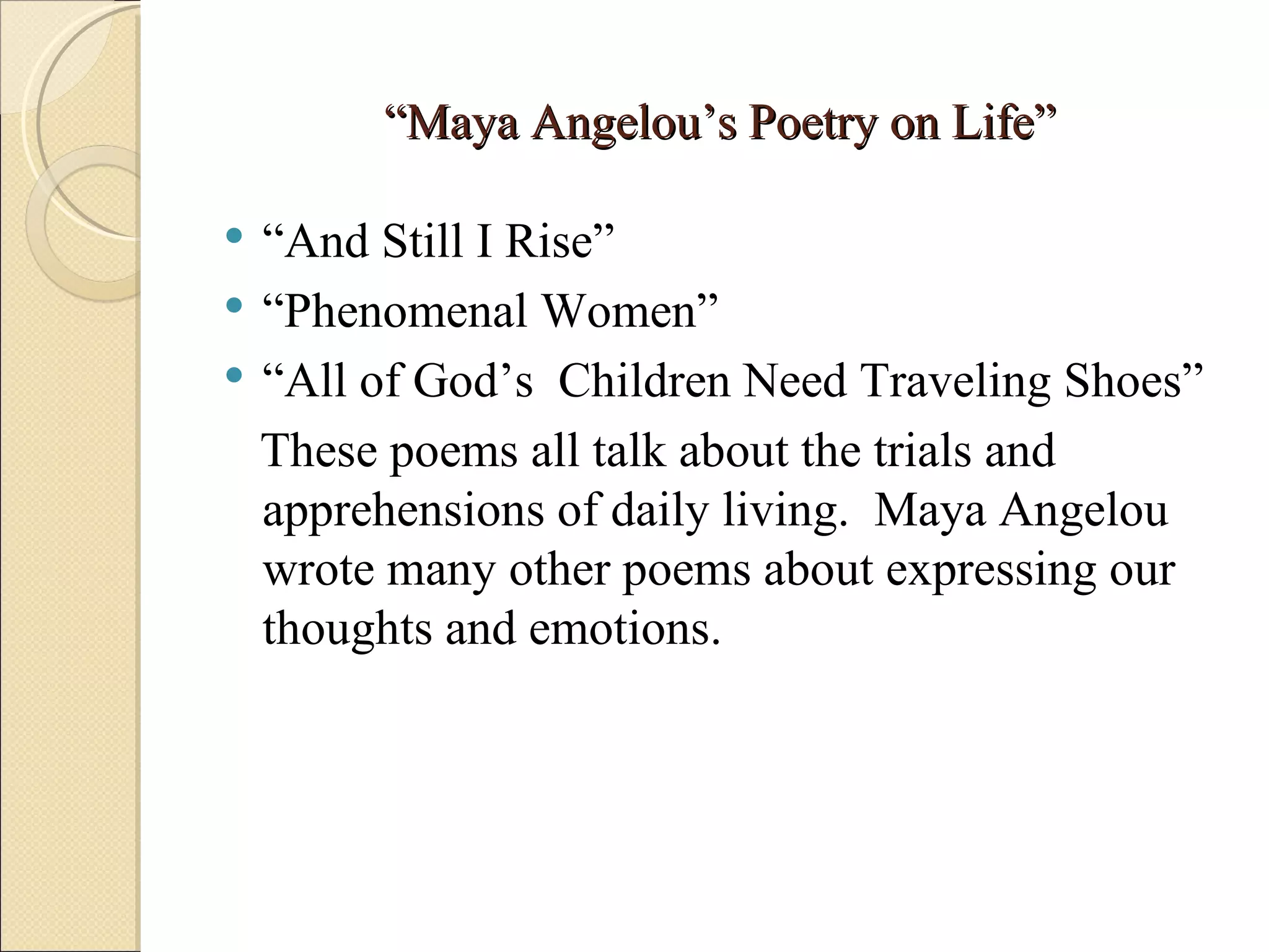 Maya Angelou | PPT