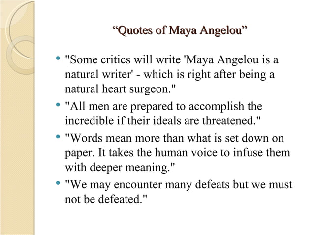 Maya Angelou | PPT