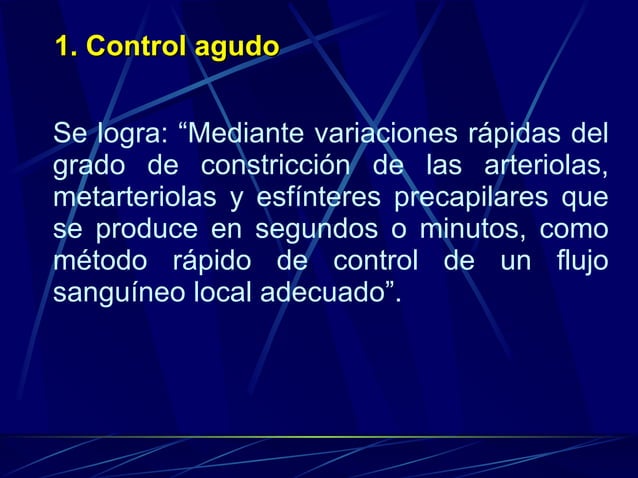Control del Flujo Sanguineo | PPT