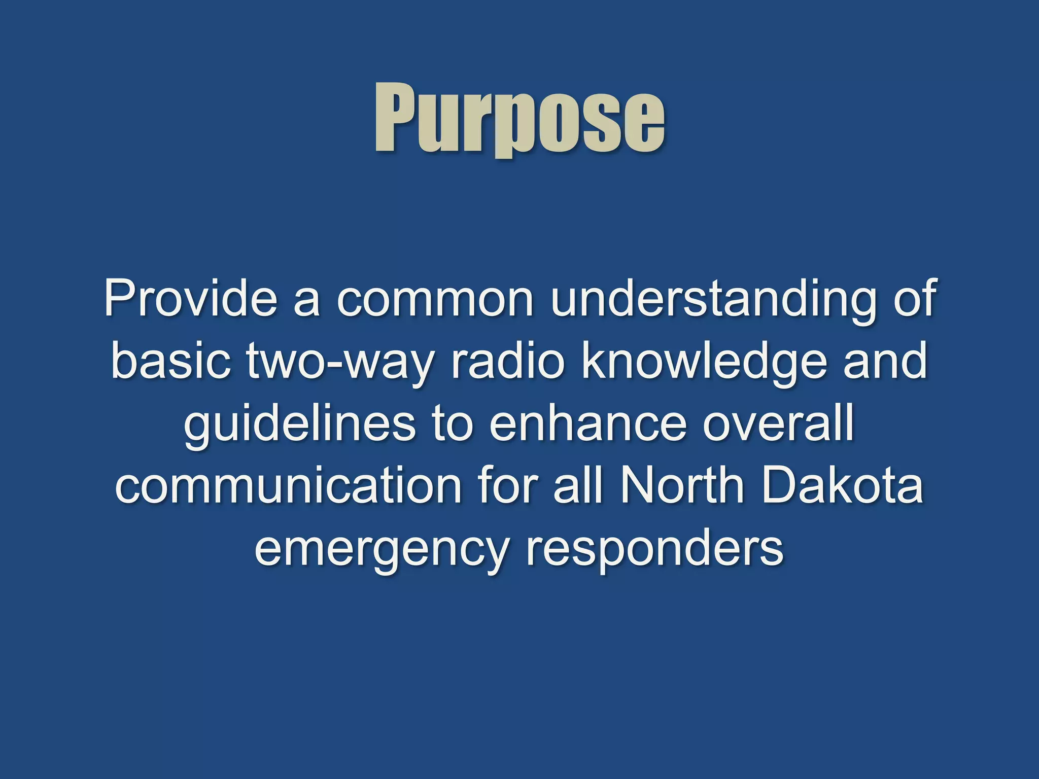 Module 1: Intro to Radio Basics -- for Trainers | PPTX