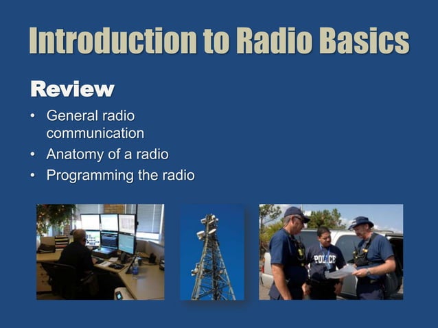 Module 1: Intro to Radio Basics -- for Trainers | PPTX