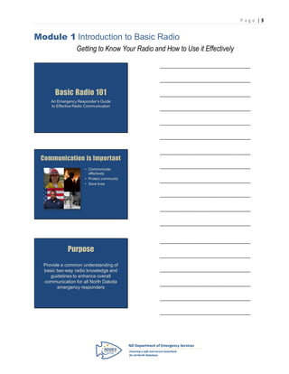 Basic Radio 101 Participant Guide | PDF