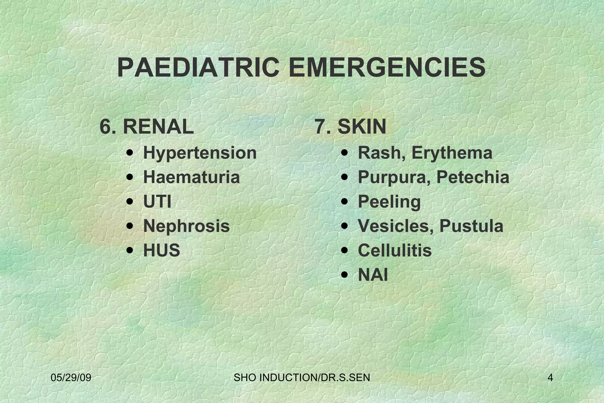 Paediatric Emergencies | PPT