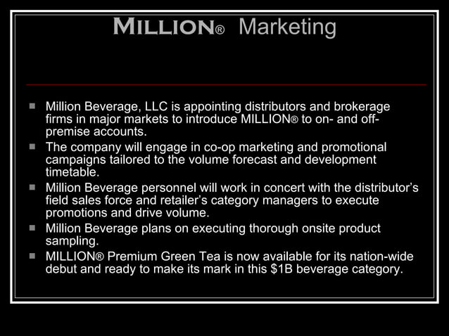 MILLION Beverage | PPT