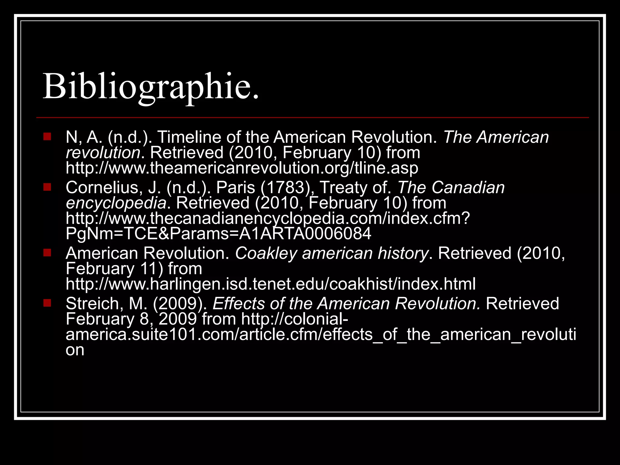 Revolution Americaine | PPT