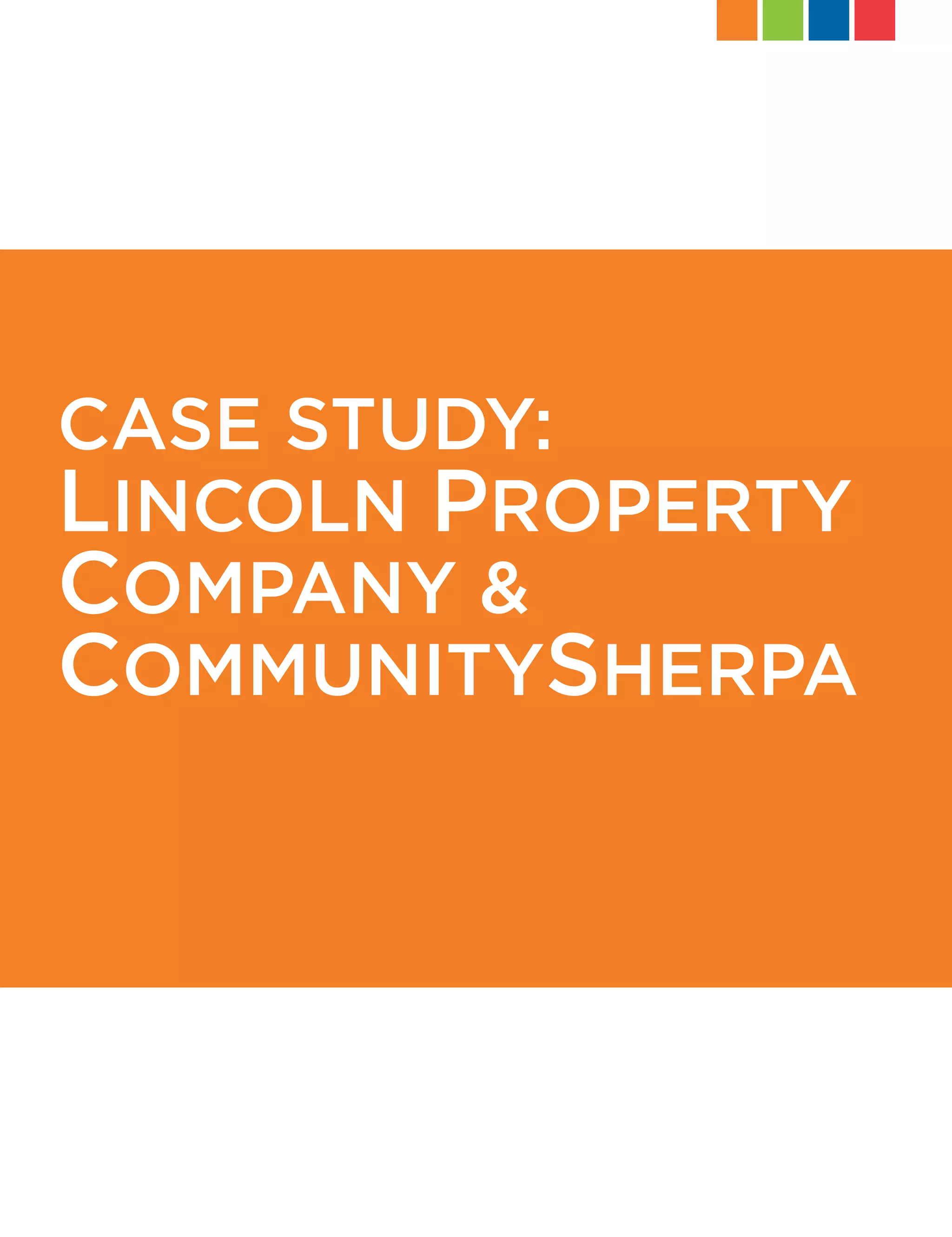 C:\Documents And Settings\Candrews\My Documents\Sherpa Case Studies\Lincoln | PDF
